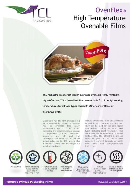 Download our OvenFlex leaflet here - TCL Packaging